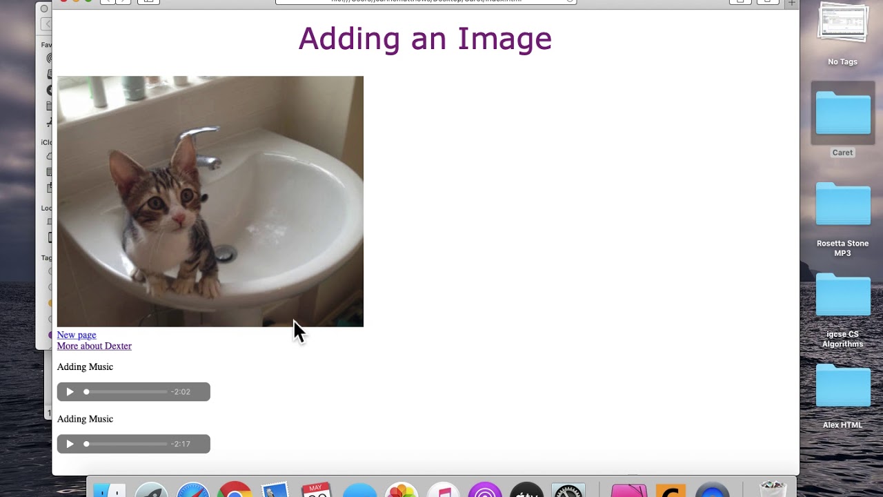 Creating & Hyperlinking a new page using HTML - YouTube