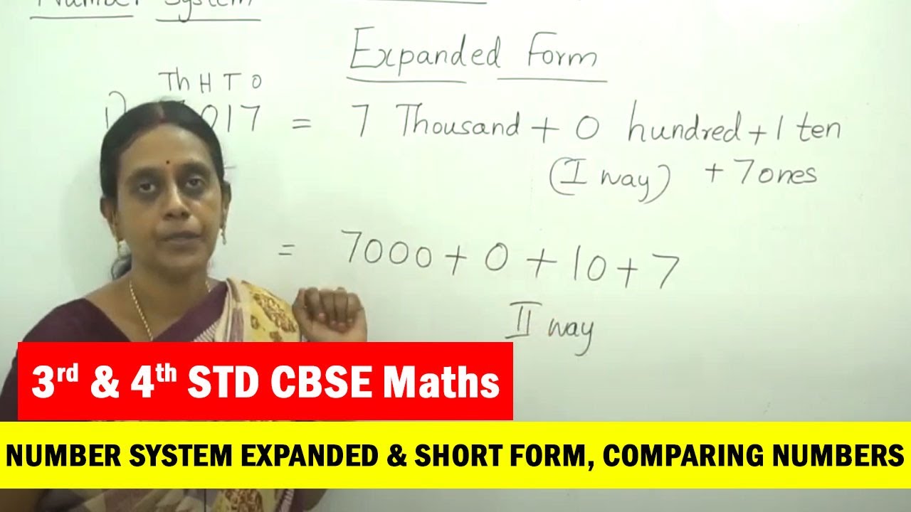 3rd & 4th STD Maths | Number System Expanded & Short Form, Comparing Numbers | CBSE Mathematics ...