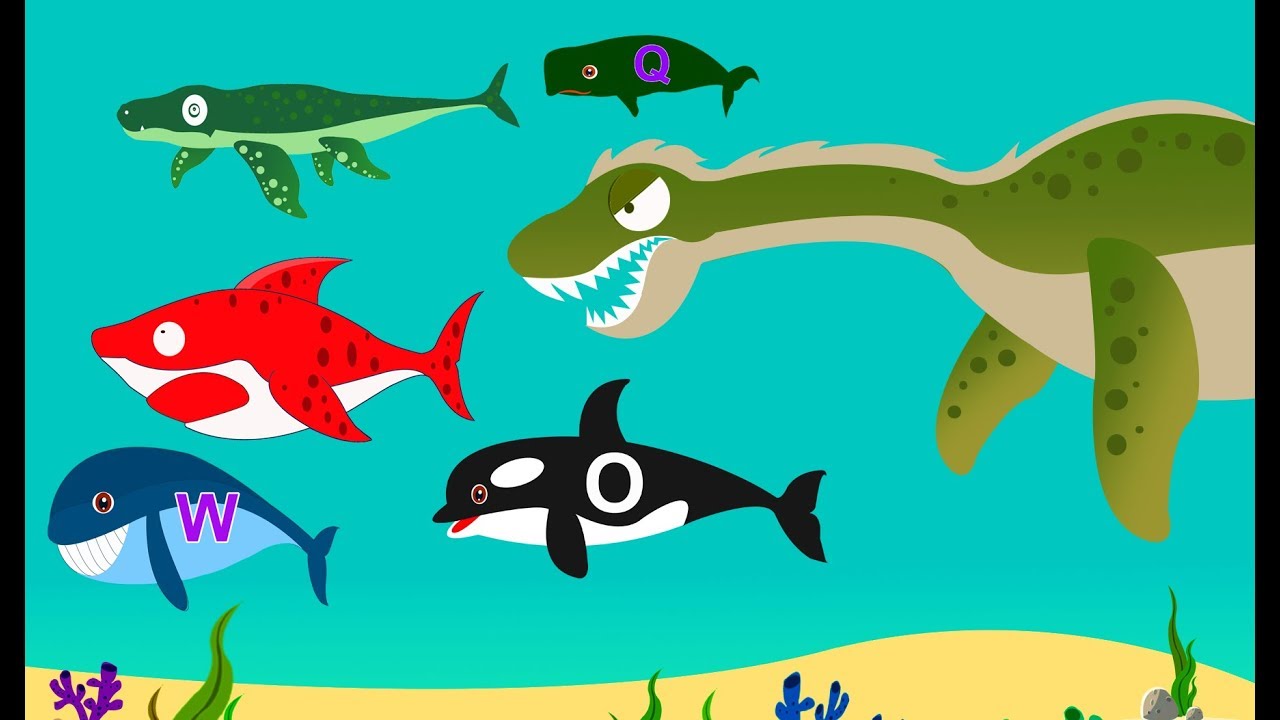 Learn ABC with Baby Shark, Dinosaurs and Many Fishes | Learn Alphabet ...