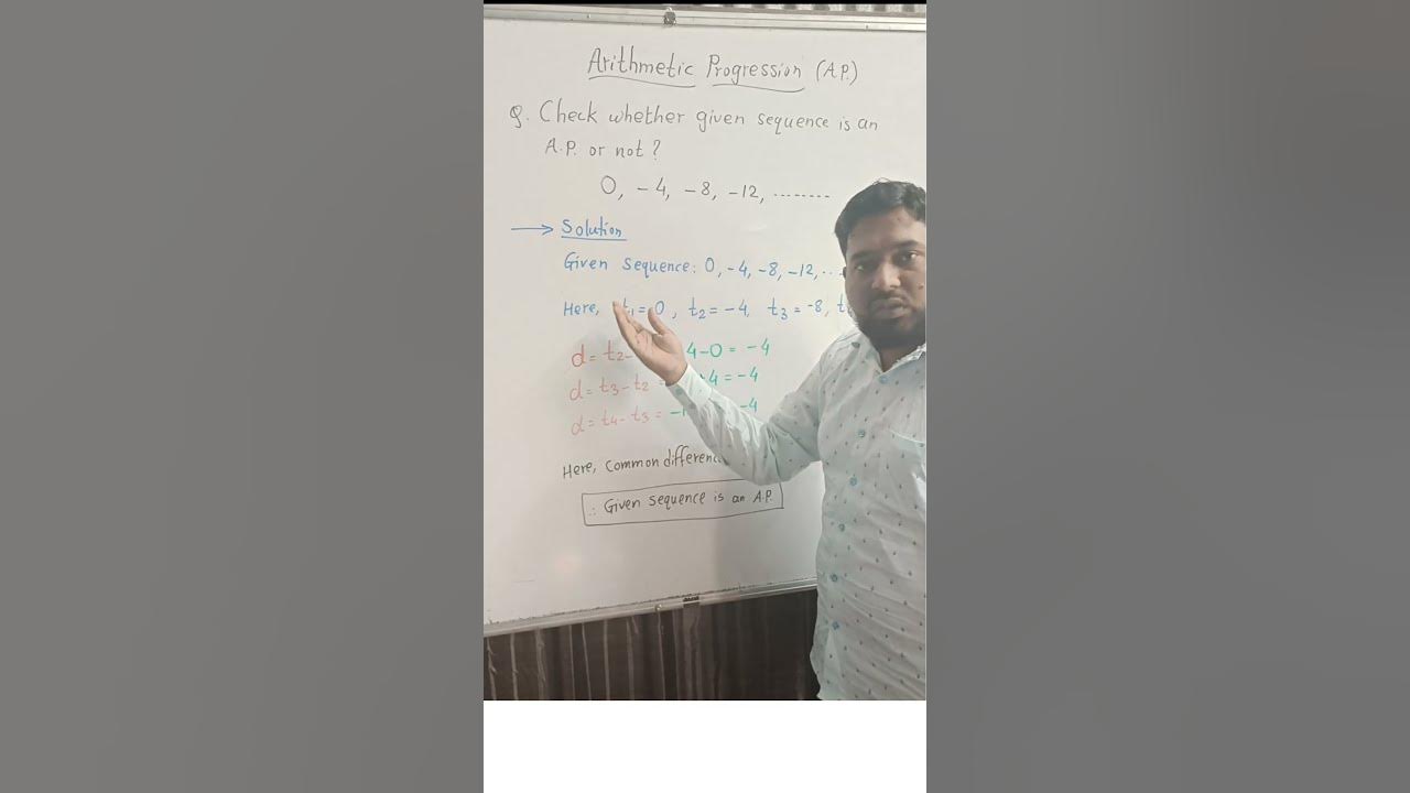 Determine whether given sequence is Arithmetic progression or not?| Arithmetic progression ...