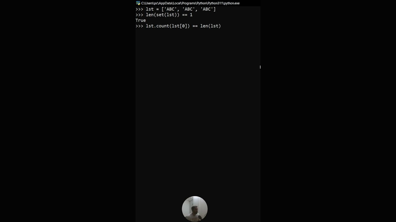 How To Check All Elements In Python List Are Equal YouTube How To Check All Elements In Python List Are Equal YouTube