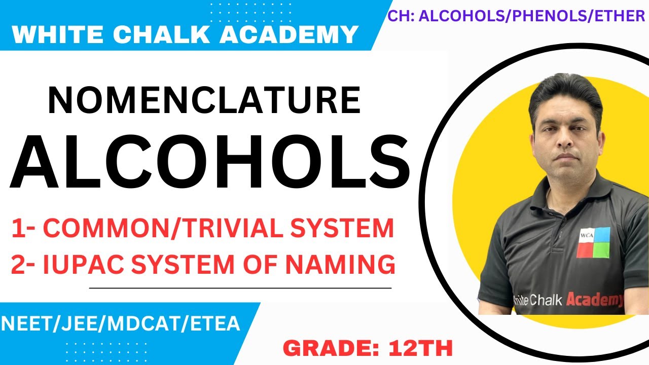 NOMENCLATURE OF ALCOHOLS//COMMON OR TRIVIAL SYSTEM//IUPAC SYSTEM OF ...