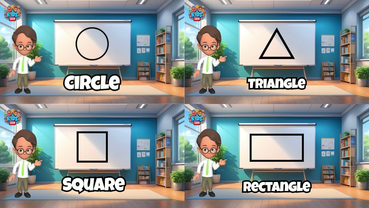 Learn Shapes Circle, Triangle, & More with Jolly | Pre K Educational ...