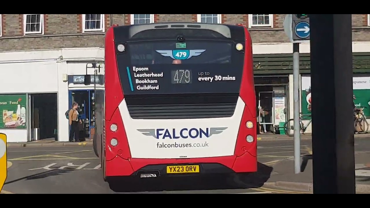 Here is the 479 Falcon bus in Guildford with the 479 livery - YouTube
