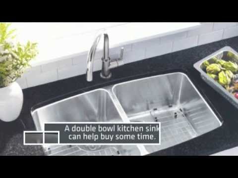 A Double Bowl Kitchen Sink Makes Dishwashing Easier - YouTube