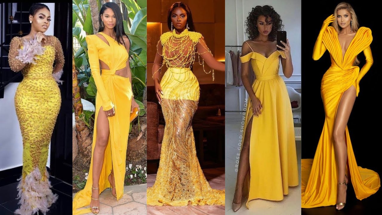 TRENDY YELLOW DRESSES || YELLOW DRESS DESIGNS || DRESS COLLECTION - YouTube