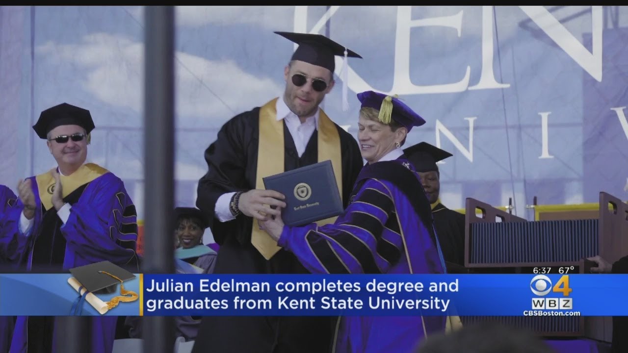 Patriots Julian Edelman Gets His Degree From Kent State University ...