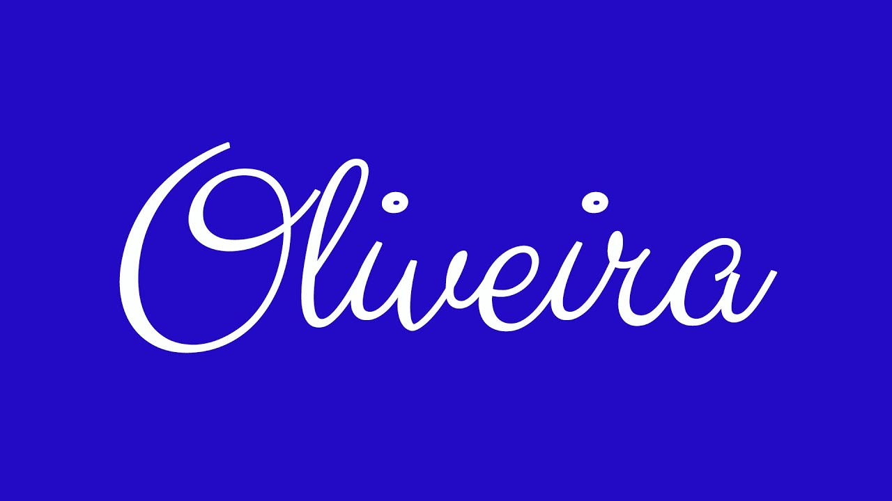 Learn how to Sign the Name Oliveira Stylishly in Cursive Writing - YouTube