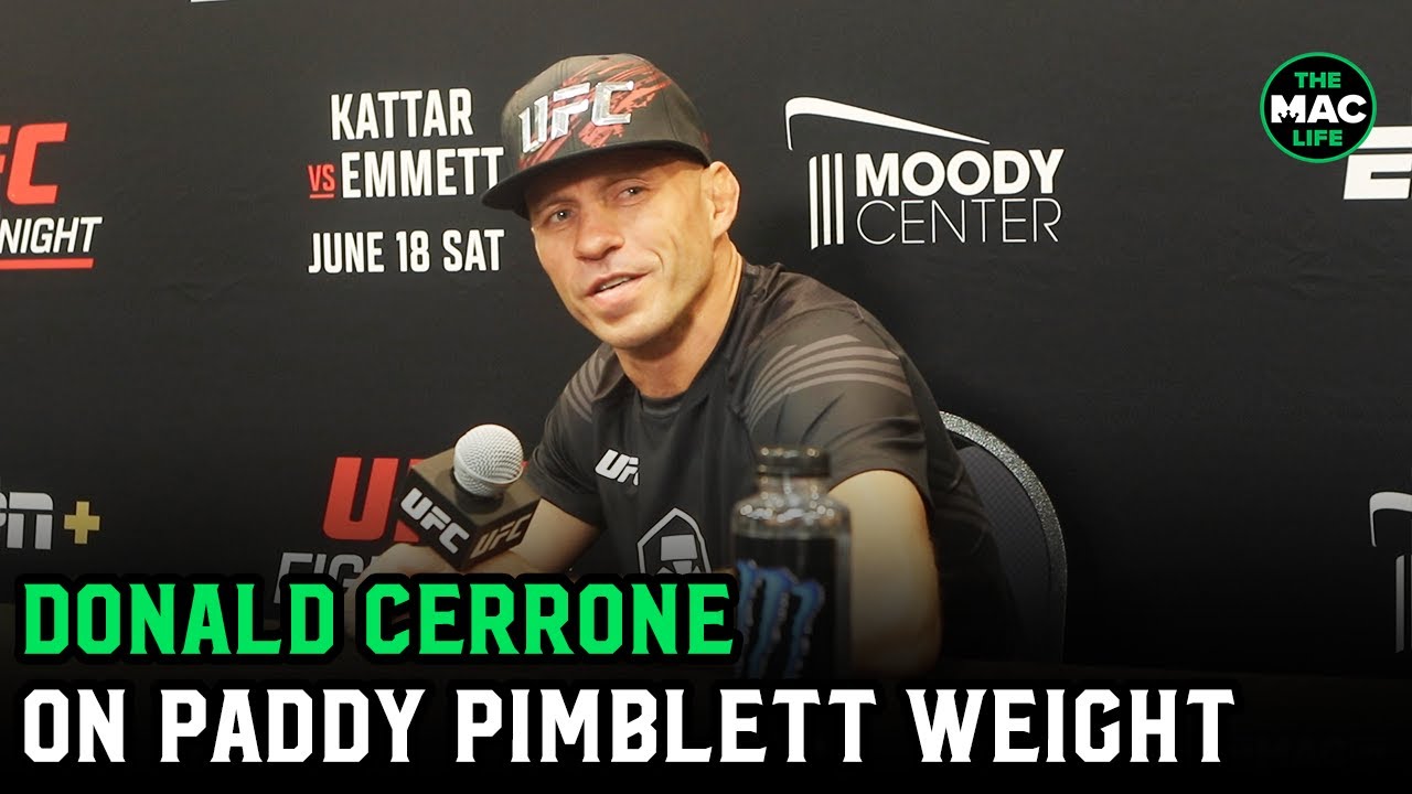Donald 'Cowboy' Cerrone on Paddy Pimblett weight gain: "He's still ...