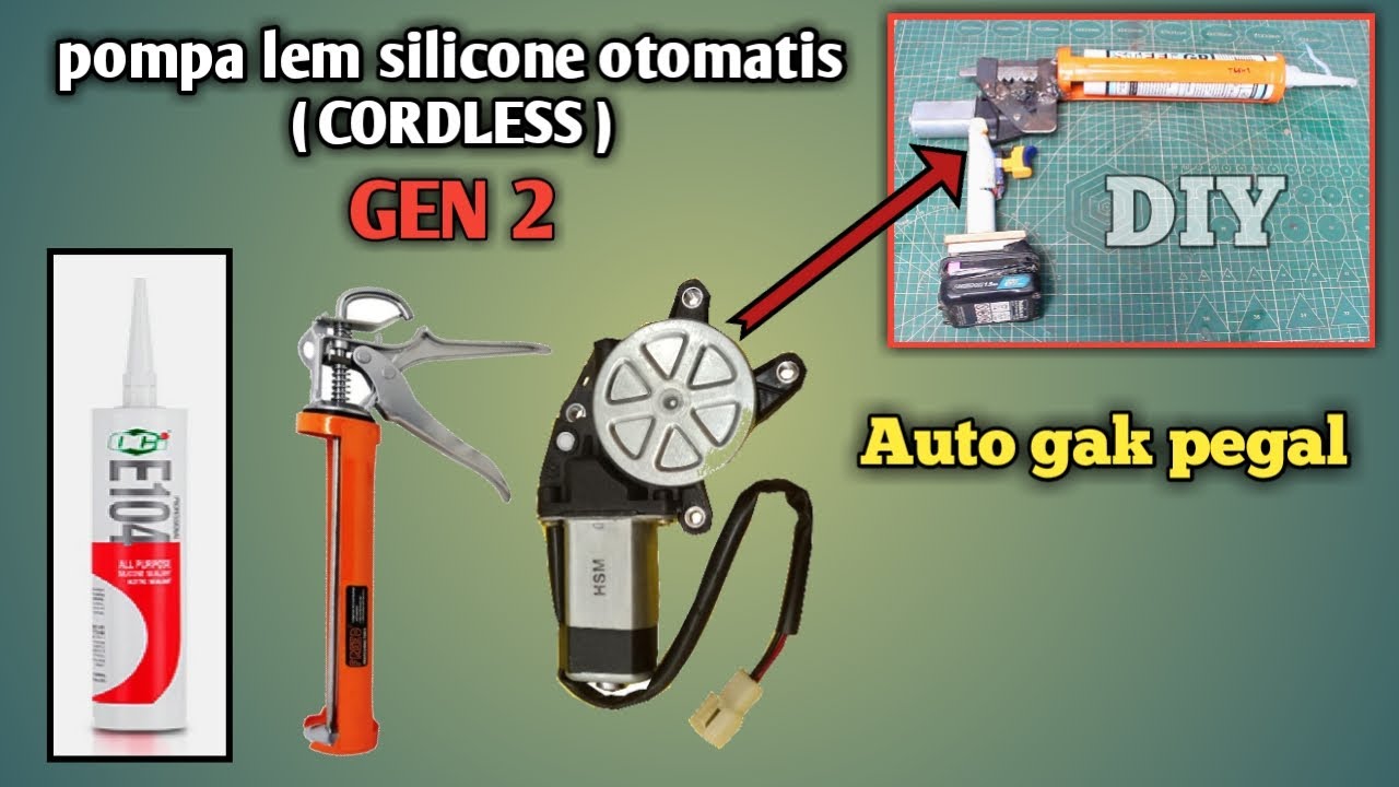 cara membuat pompa lem silicone otomatis - YouTube