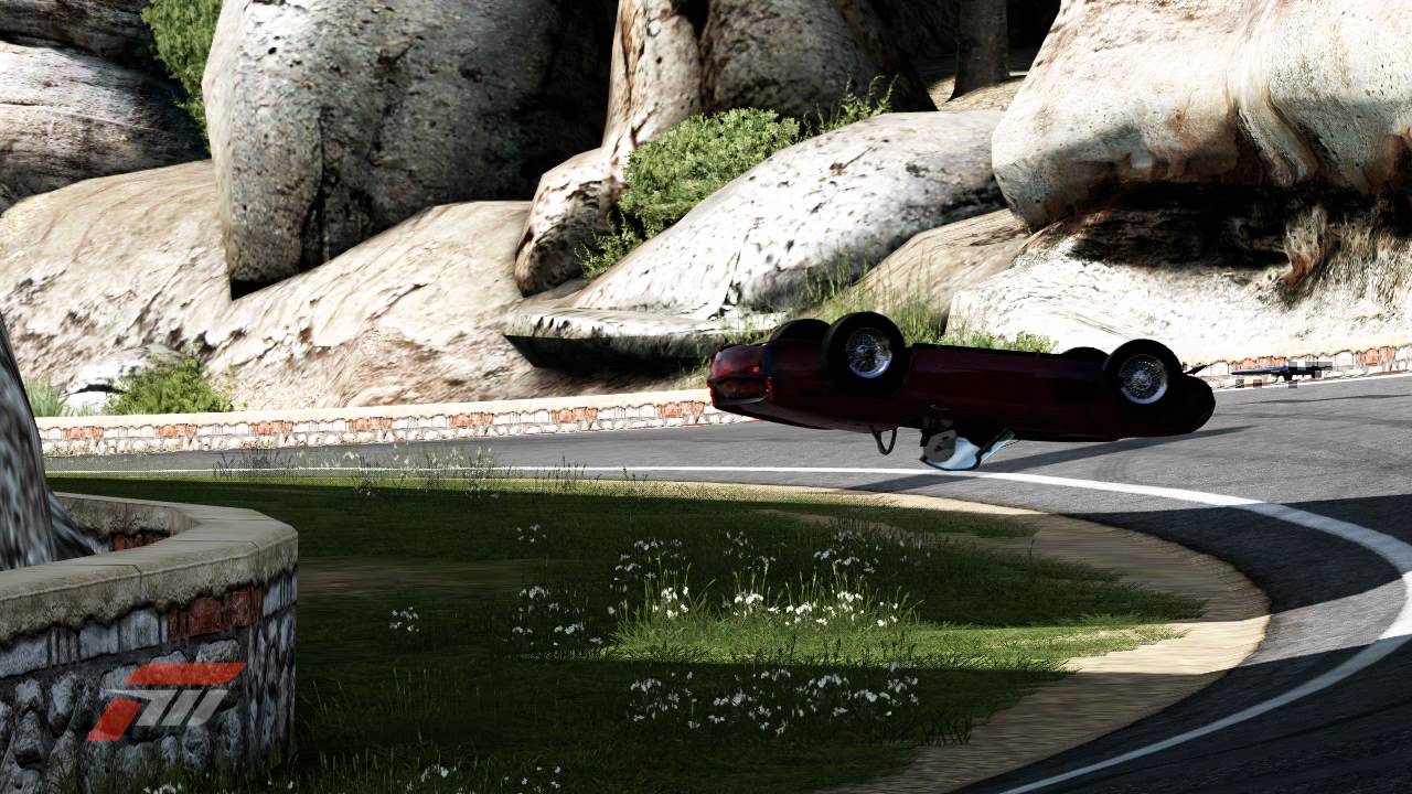 Close Call Rollover Crash in Forza 4 - YouTube