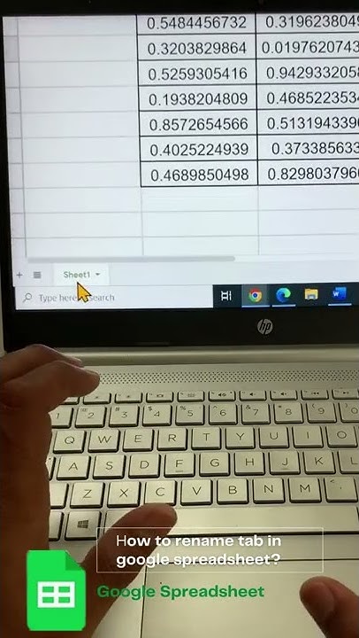 How to rename tab in google spreadsheet? - YouTube