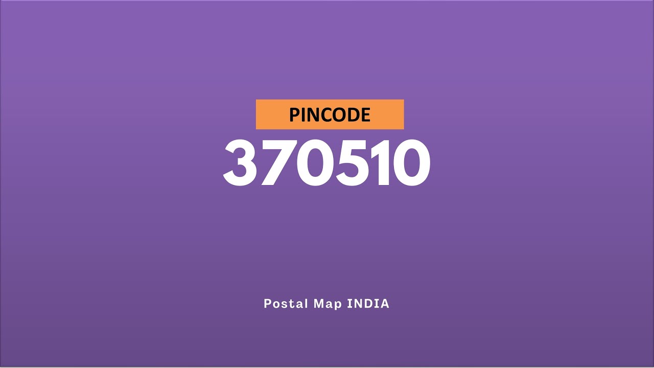 Pincode 370510 - Mithadi, Bhirandiara, Misariado & More - YouTube