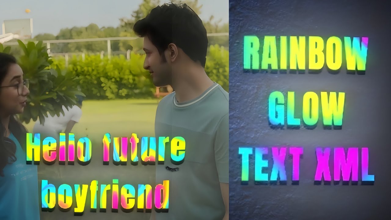 Rainbow text glow xml alight motion (Free) || #shorts #alightmotion ...