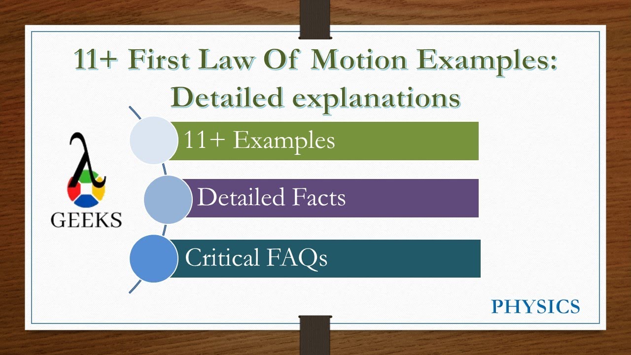 11+ First Law Of Motion Examples: Detailed Explanations - YouTube