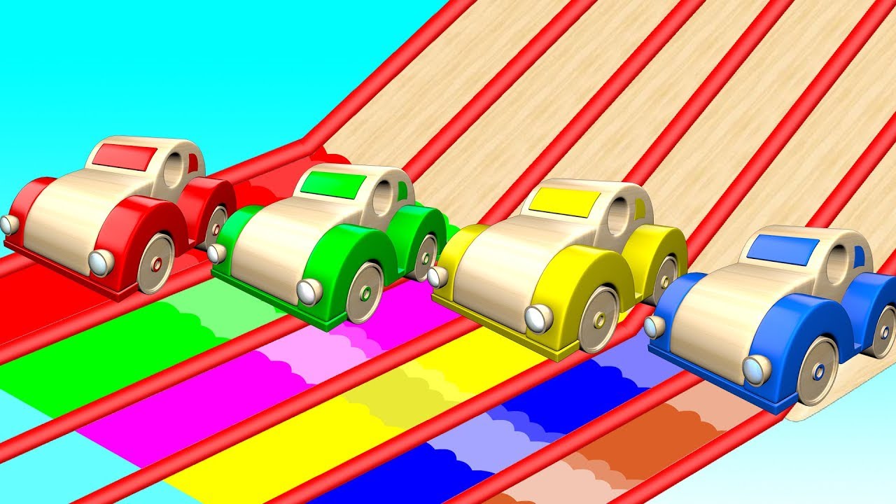 Colors for Children to Learn with Toy Cars with Color Water Sliders for ...