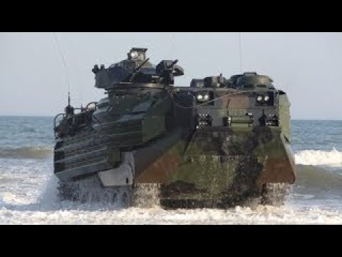 성능입증된 미 해병대의 수륙양용 기습상륙함 AAV7A1 RAM RS Assault Amphibious Vehicle Demo ...