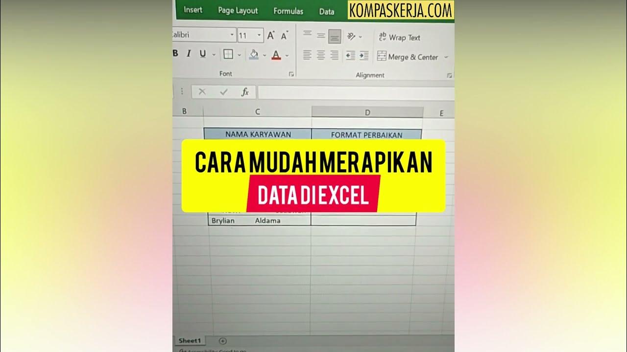 TRIK MICROSOFT EXCEL UNTUK MEMUDAHKAN PEKERJAAN!! CARA MERAPIKAN DATA DI EXCEL - YouTube