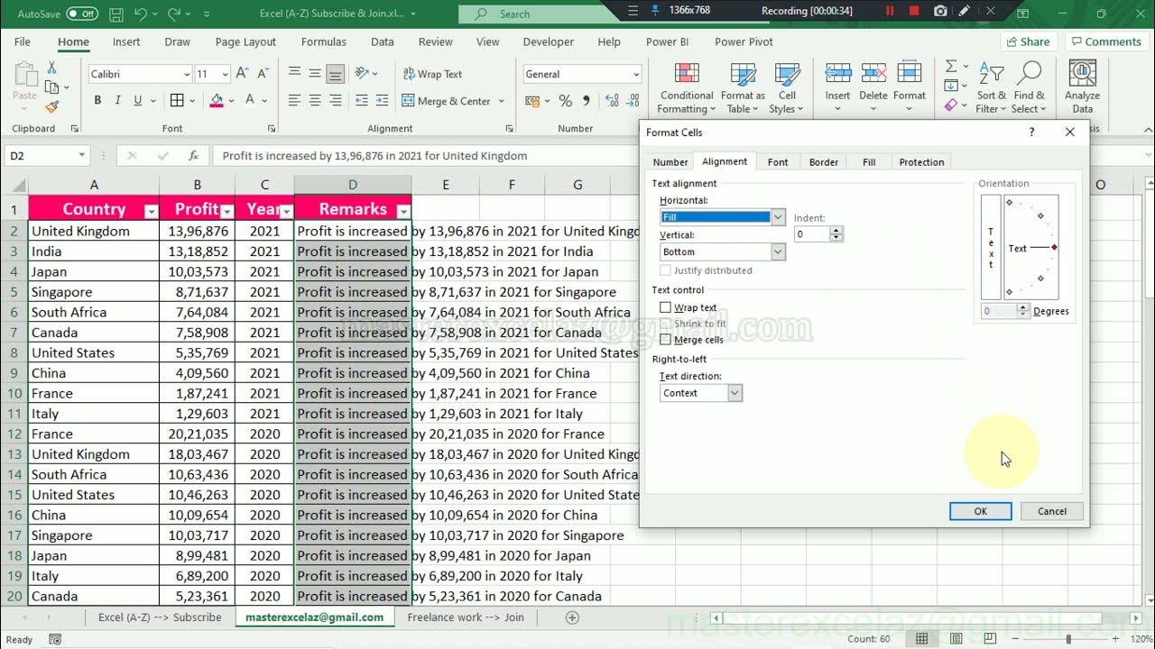 Fill data adjustment - MS Excel Tips & Tricks Tutorial - YouTube