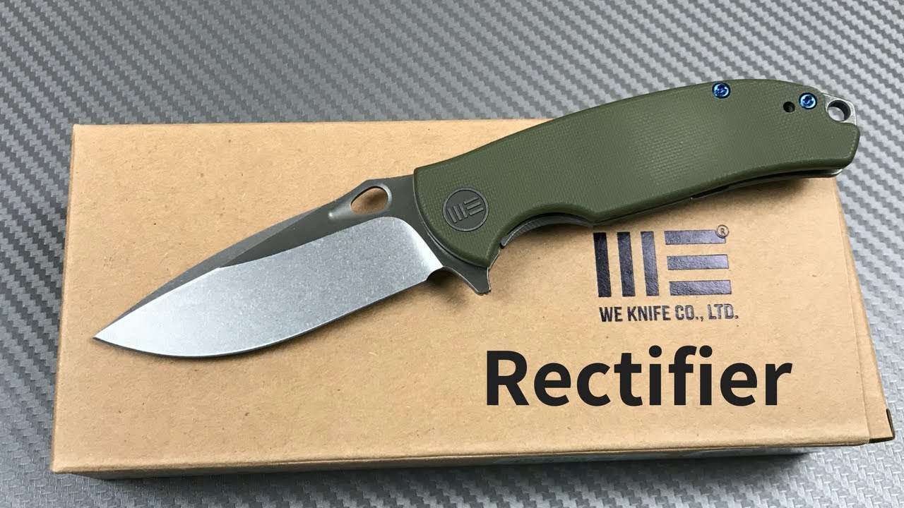 WE Rectifier WE803B G10/Titanium framelock flipper Knife Lightweight ...