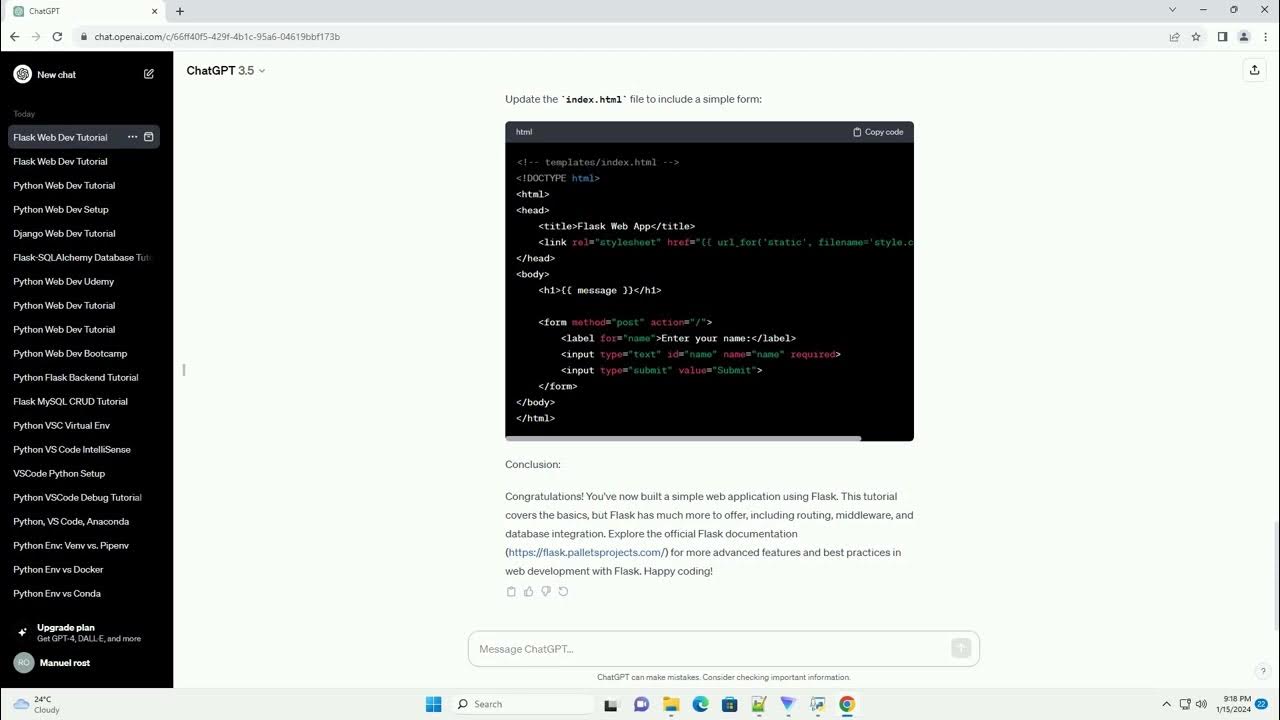 python web development flask - YouTube