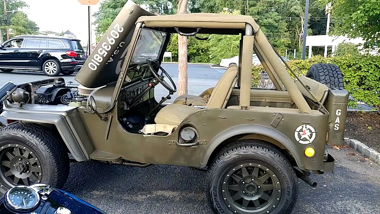 1951 FULLY MODIFIED DRAB OLIVE JEEP M38 CONVERTIBLE 'KILROY WAS HERE ...