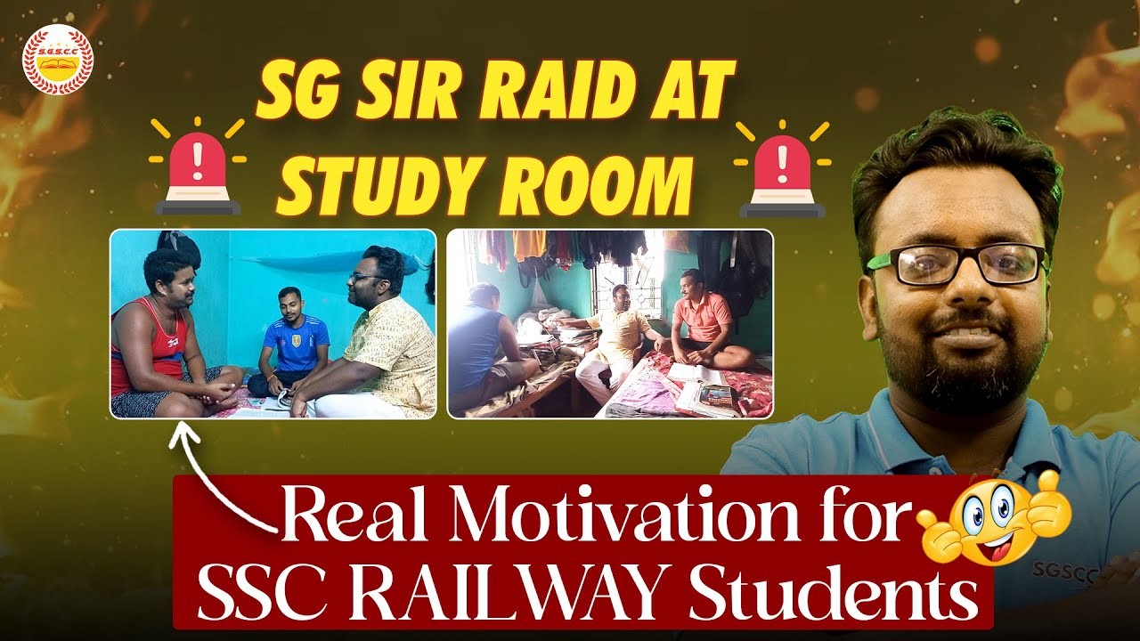 📚 SG Sir Raid at Study Room🔥 | Real Motivation for SSC RAILWAY Students ...