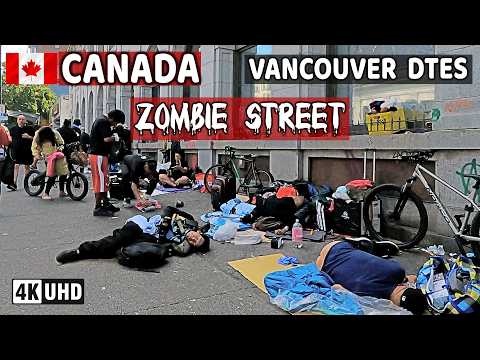 🇨🇦 【4K】 East Hastings St. Downtown Vancouver BC, Canada. Street Walk.