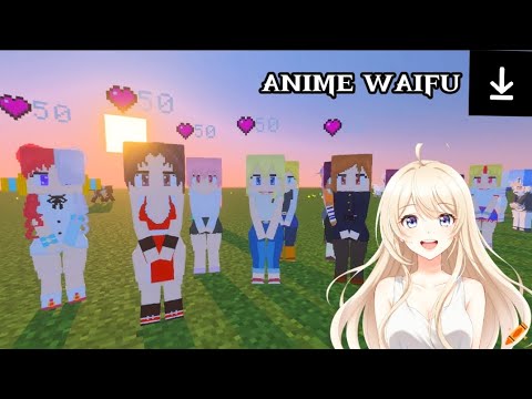 HOW TO DOWNLOAD ANIME GIRL WAIFU MOD IN MINECRAFT POCKET EDITION ...