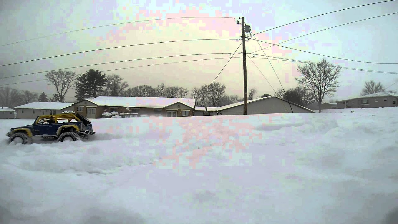 axial dingo snow day. - YouTube