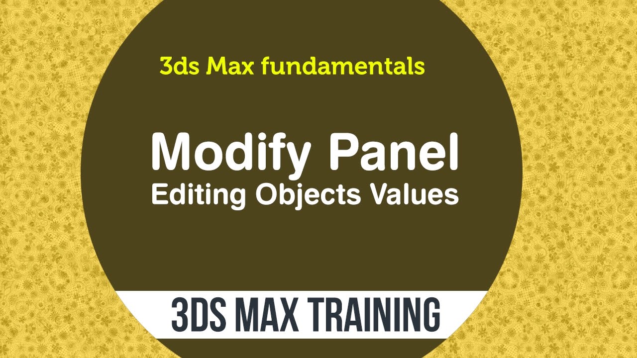 3ds max Modify Panel Overview in Telugu - YouTube