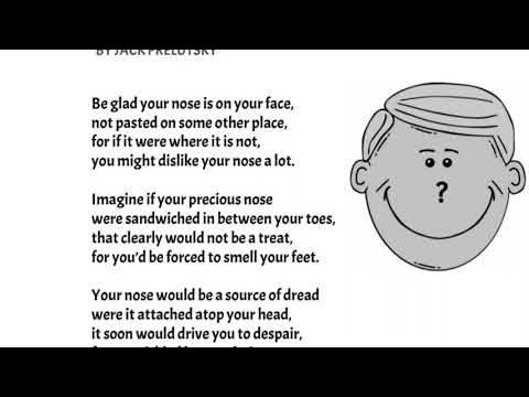 Be Glad Your Nose is on Your Face - a poem by Jack Prelutsky - YouTube