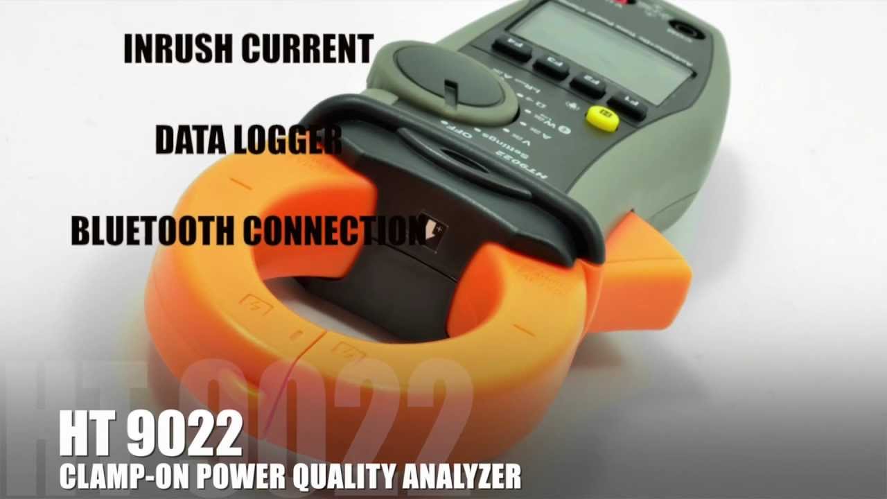 CLAMP-ON POWER QUALITY ANALYZER ENERGY LOGGER. HT Instruments HT 9022 ...