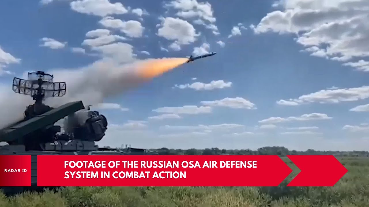 Footage of the Russian Osa air defense system in combat action within ...