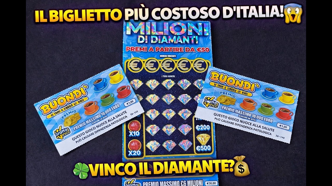 IL BIGLIETTO PIÙ COSTOSO D’ITALIA! 😱 Milioni di Diamanti da 30 ...