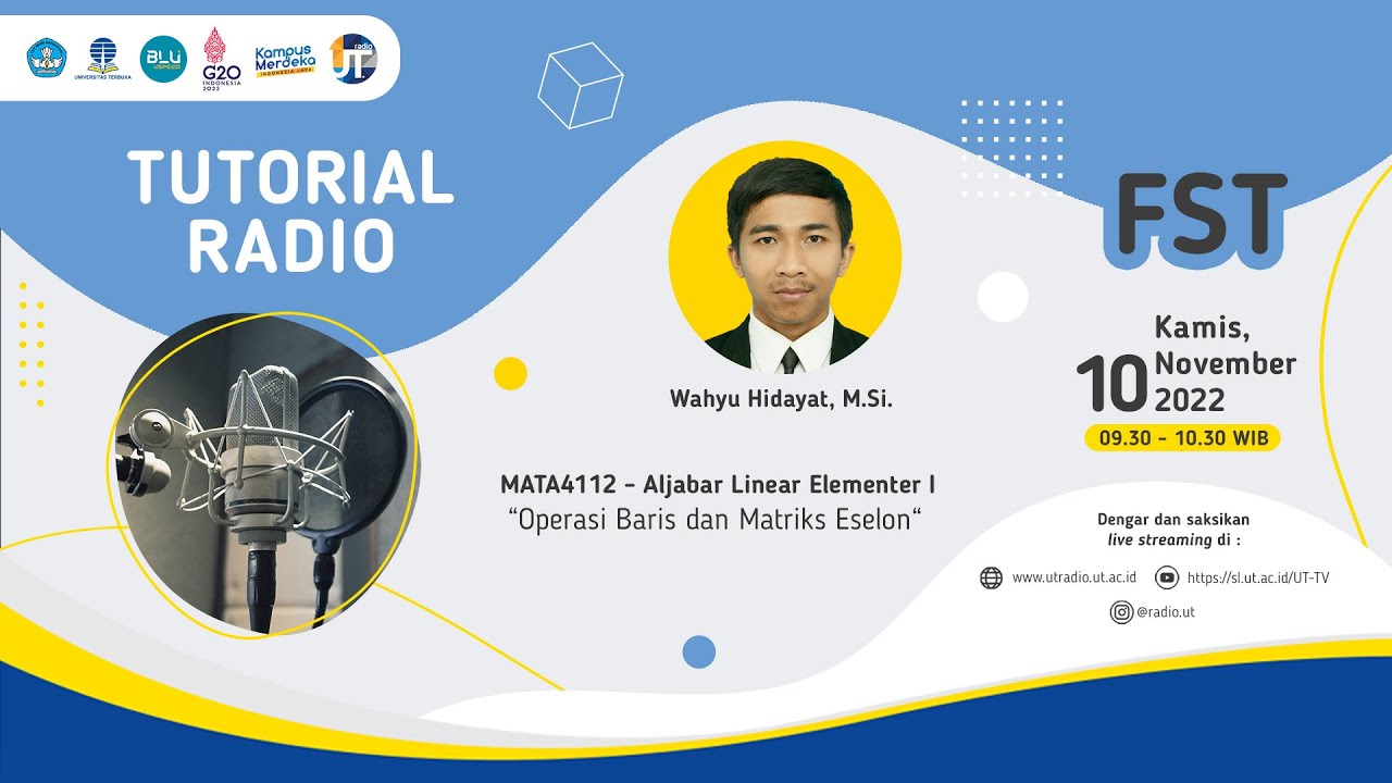 Operasi Baris dan Matriks Eselon - MATA4112 Aljabar Linear Elementer I ...