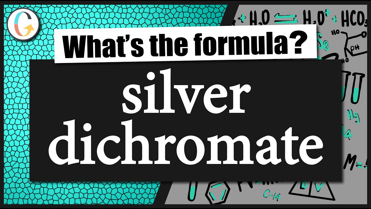 How to write the formula for silver dichromate - YouTube