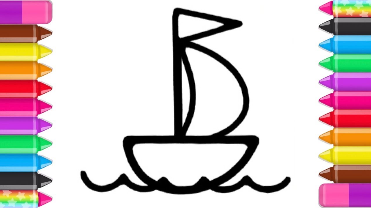 How to draw a Yacht | Draw and Color | Magic Draw - YouTube
