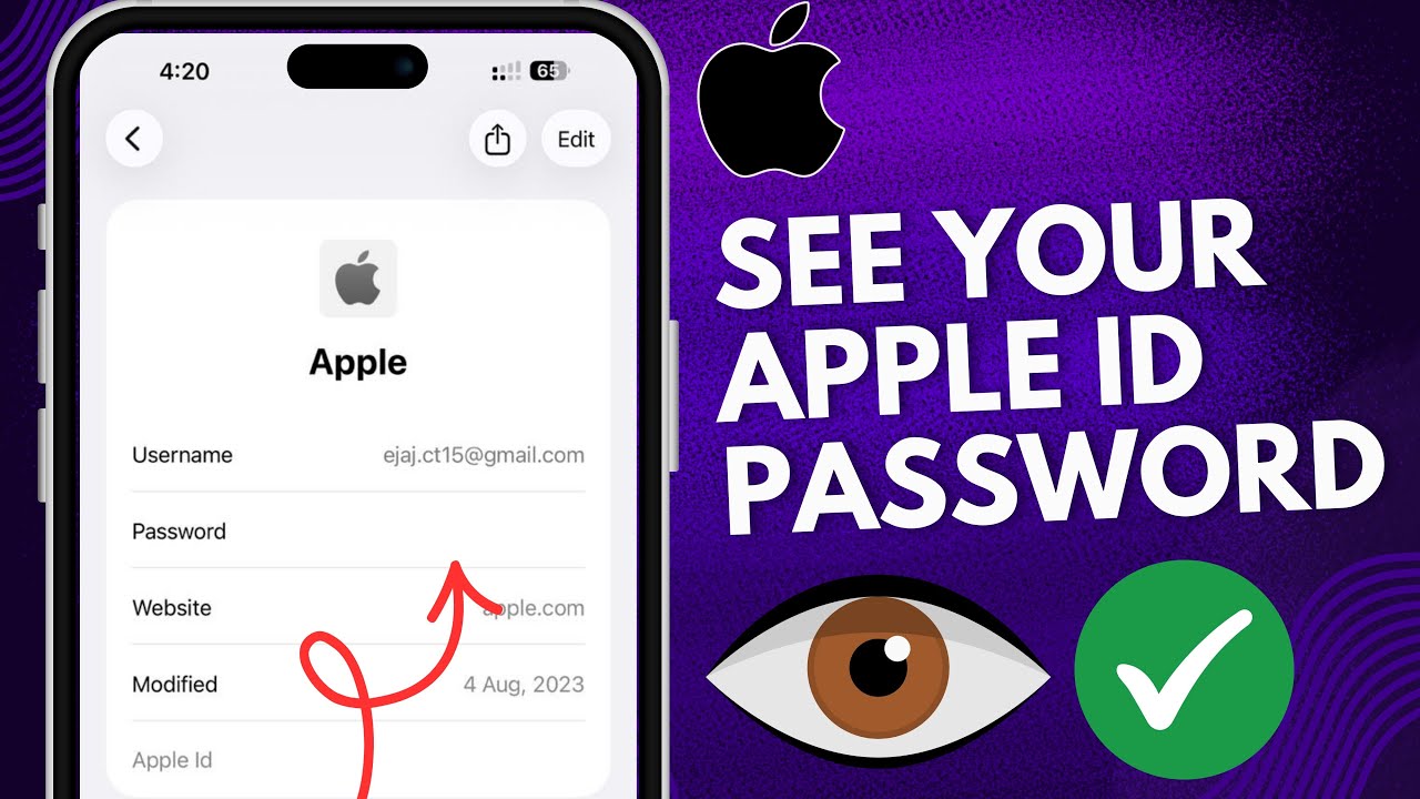 How To See Your Apple ID Password | See Apple ID Password on iPhone ...
