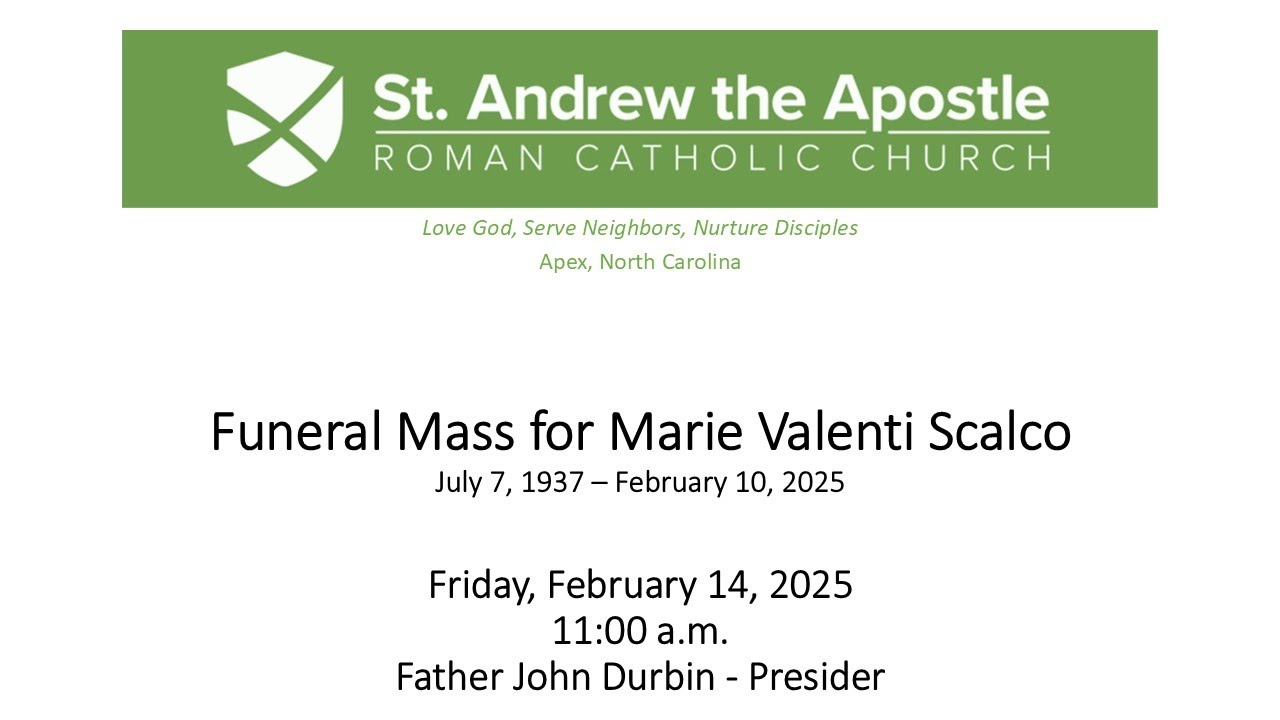 Funeral Mass for Marie Valenti Scalco - YouTube