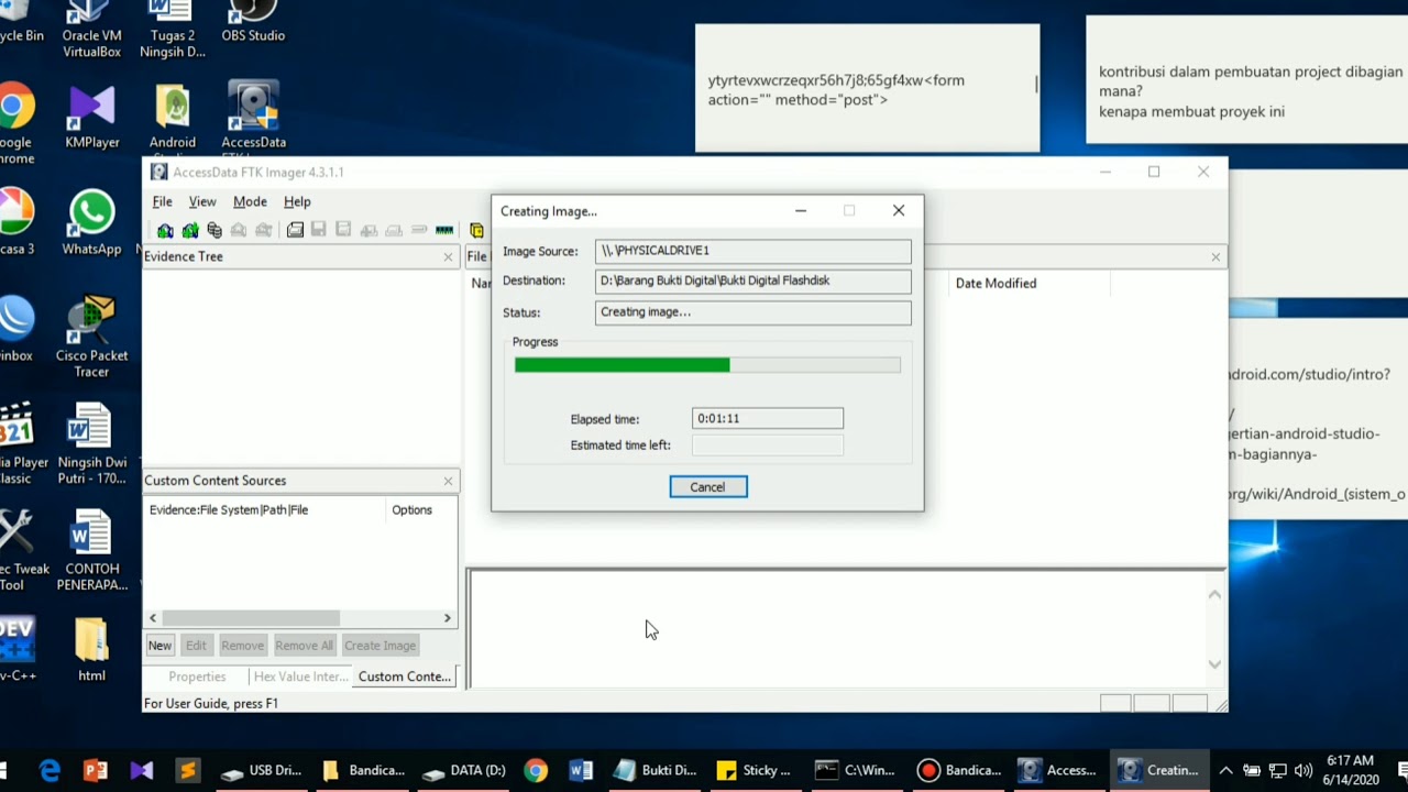 Proses Akuisisi Menggunakan FTK Manager - YouTube