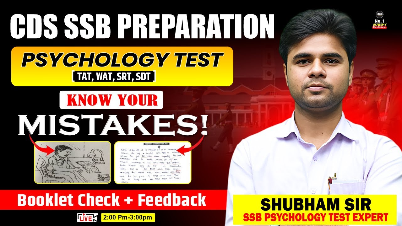 CDS SSB Preparation 2025 | SSB Psychology Test Practice | Psychology ...