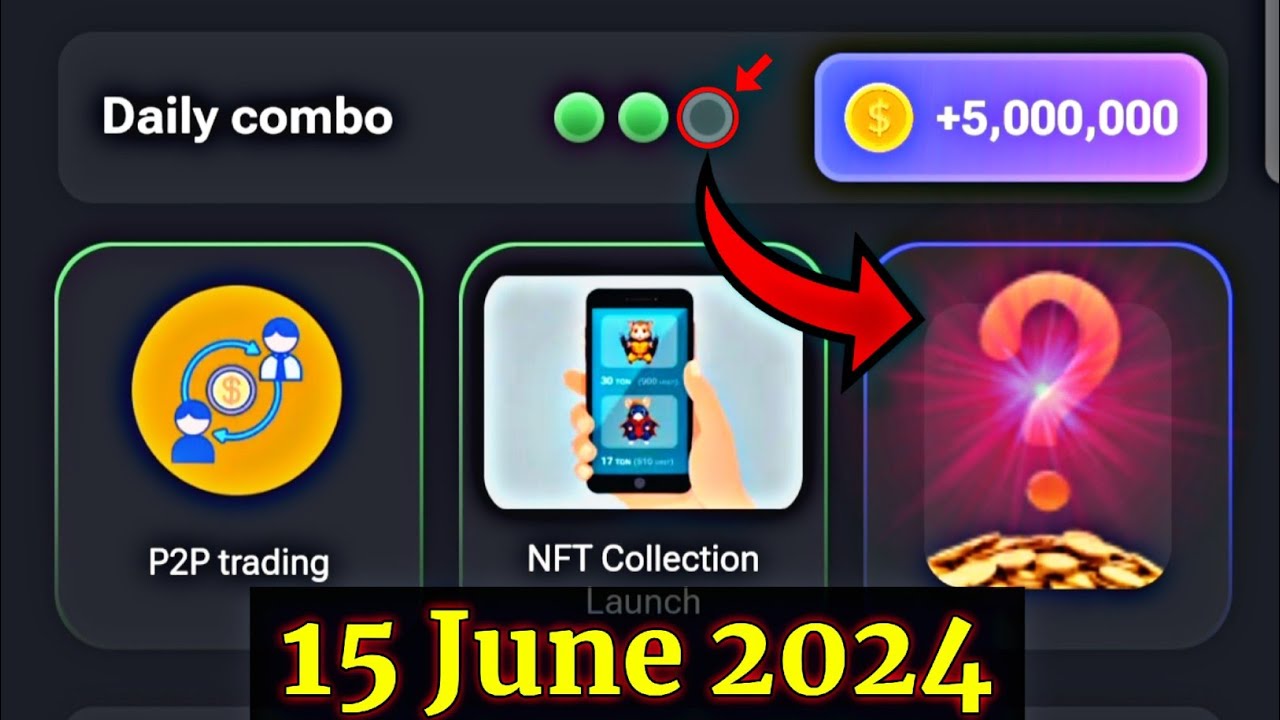 Hamster Kombat Daily Combo Card || Today: 15/06/2024 || Claim 5M Coins ...