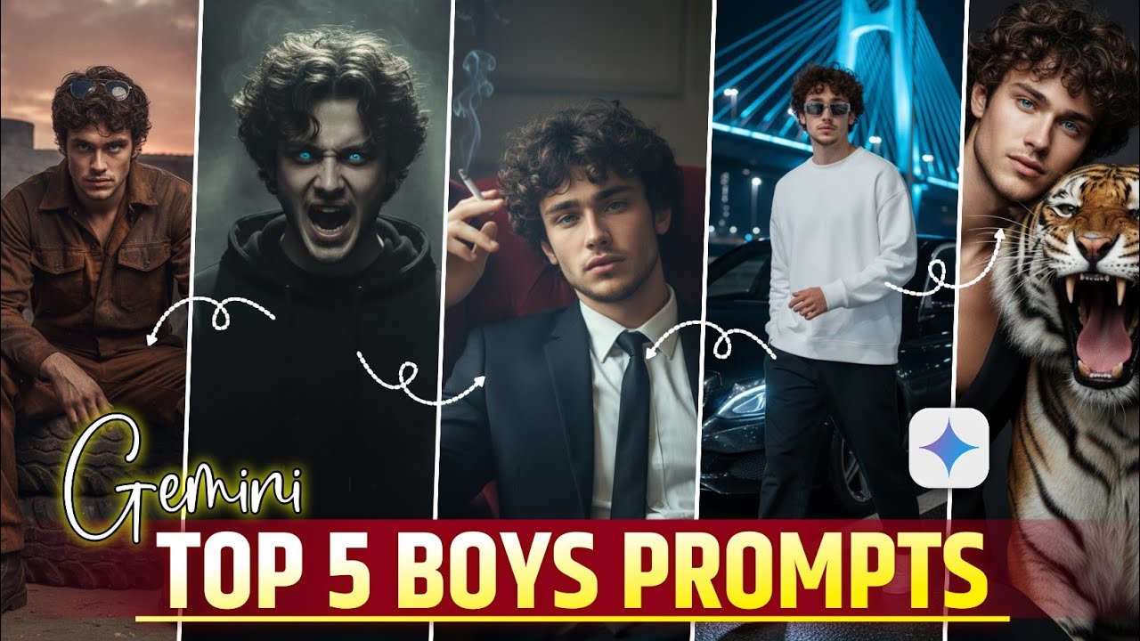 Stylish Prompt For boys | Gemini Boys Photo Prompts | Top 5 Gemini Boys ...
