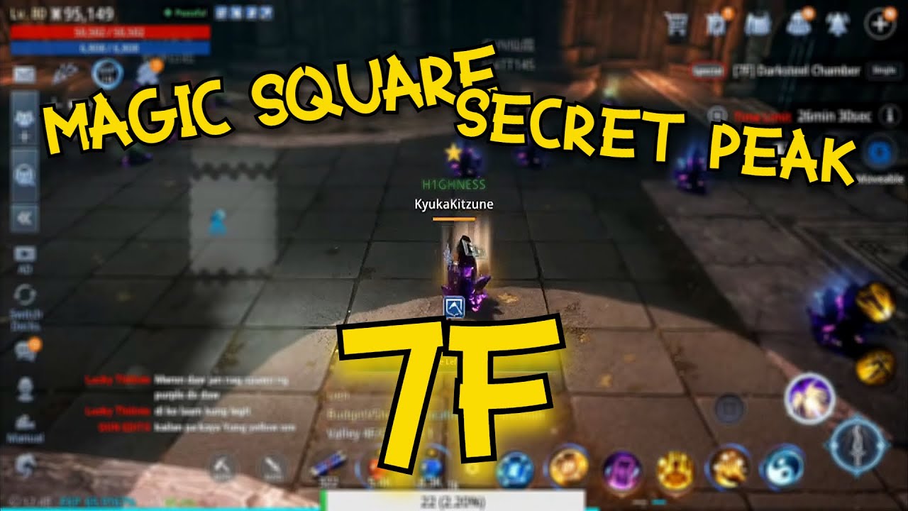 MIR4 MAGIC SQUARE and SECRET PEAK 7F | ANO MERON - YouTube