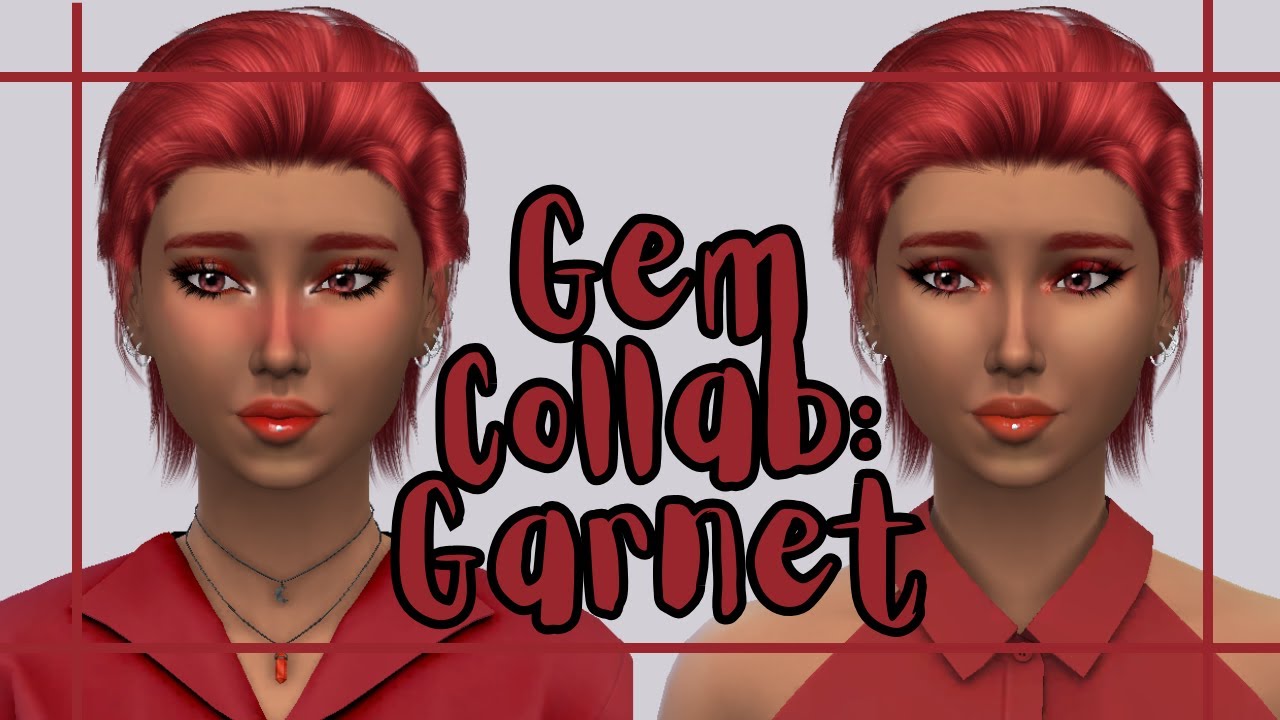 ️ Gem Collab: January // Garnet - Sims 4 + CC // Create A Sim ️ - YouTube
