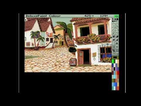Fondo puerto caribe Pixel art, gráfico con deluxe paint V de AMiGA - YouTube