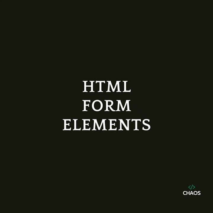 HTML Form Elements - YouTube