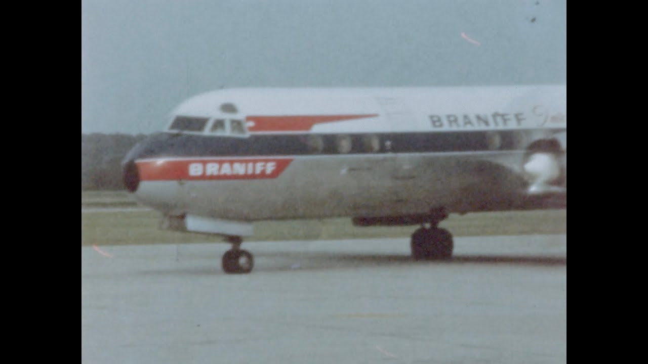 Braniff Lockheed L 188 Electra N9709C Boarding Taxi and Takeoff 1960 ...