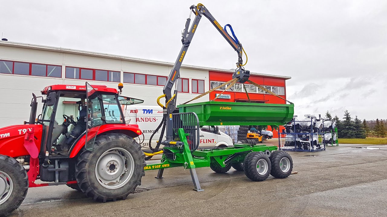 Forestry trailer Tipping Body FTB for FARMA T6 T7 T8 T9 T10 - YouTube